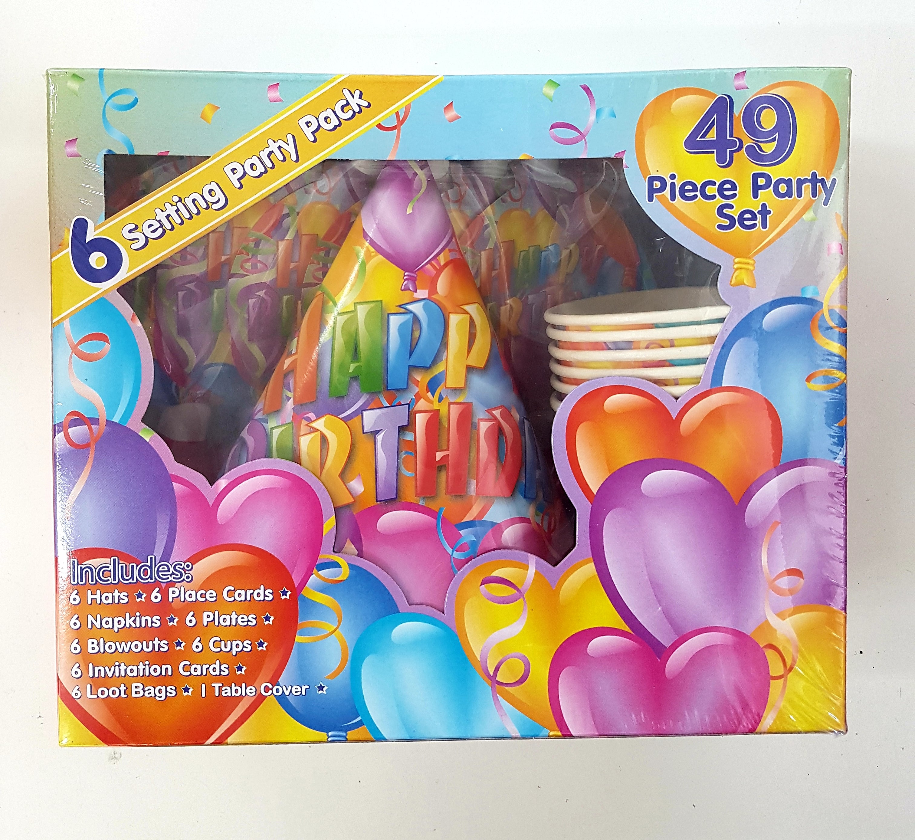 Birthday Party Pack with 49 Pieces – Kidzstuffonline