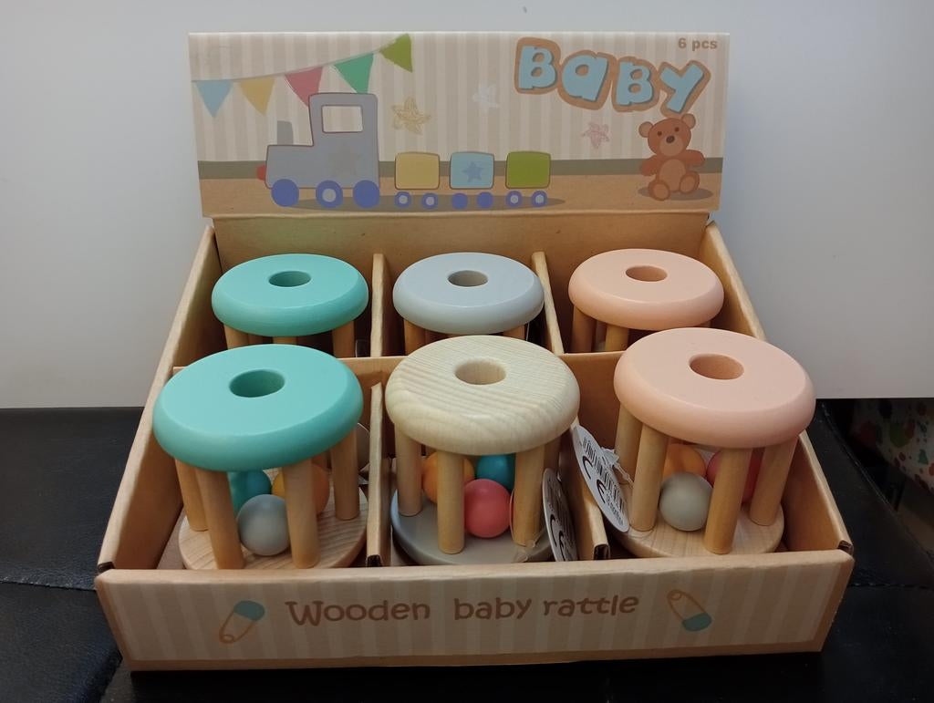 Wooden Roller Rattle – Kidzstuffonline