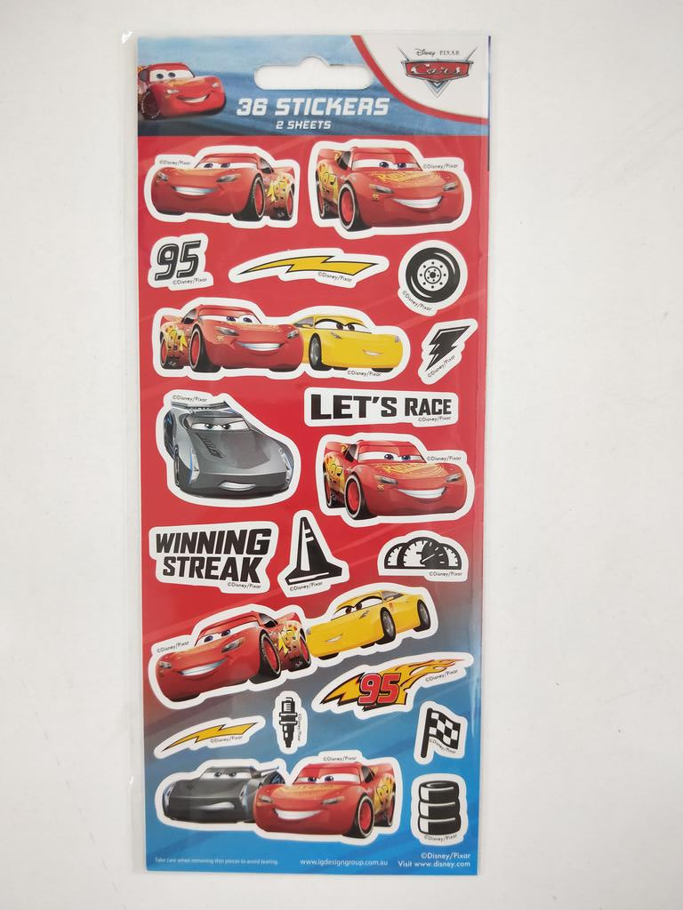Cars Lightning McQueen stickers – Kidzstuffonline