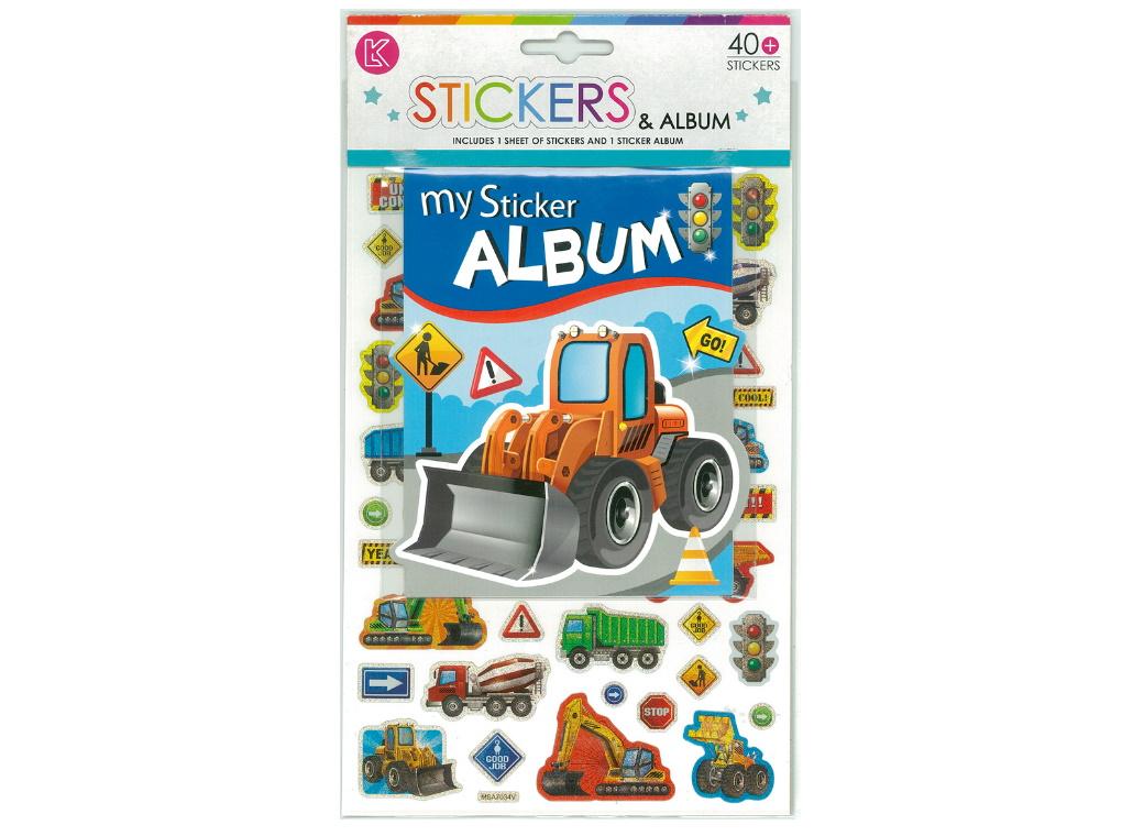 Construction Stickers and Album – Kidzstuffonline